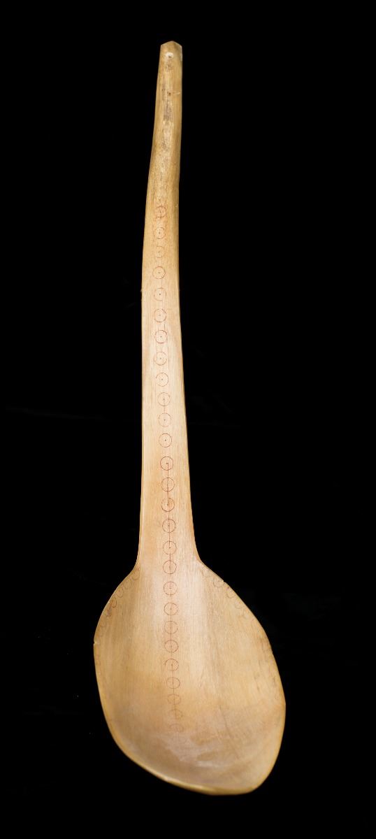 Two Early Native American Horn Spoons