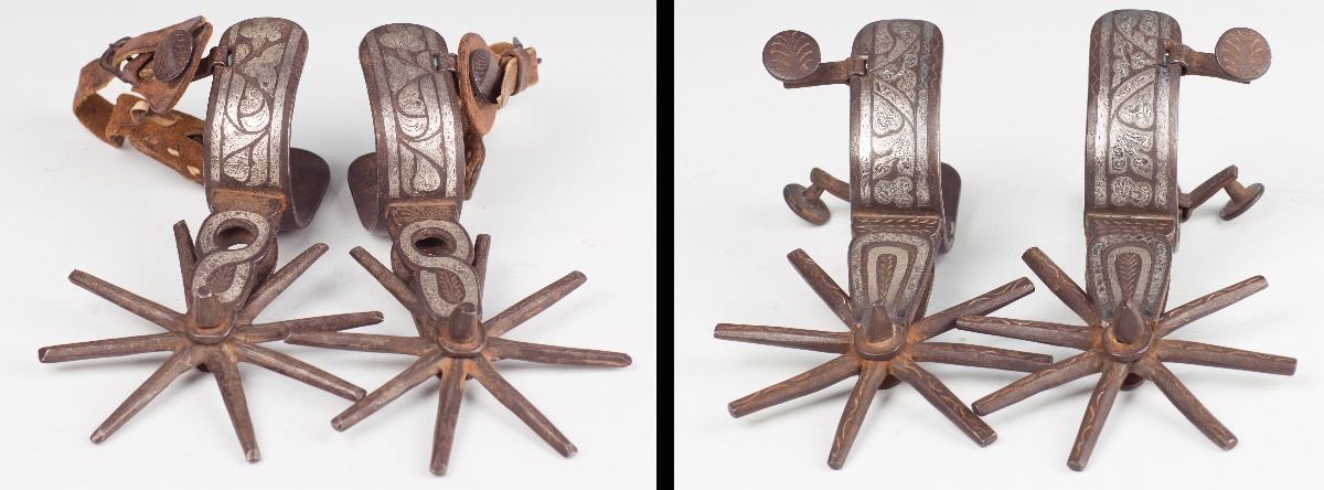 Two Pair Large Decorative Mexican Spurs