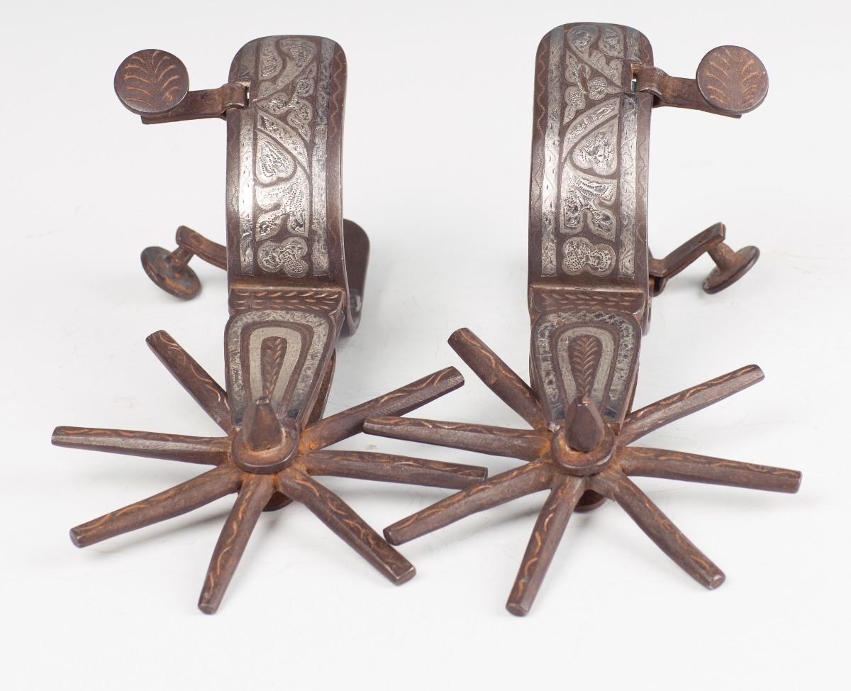 Two Pair Large Decorative Mexican Spurs