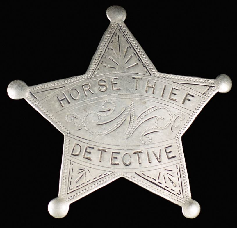 Horse Thief Detective Star Badge