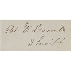 Pat Garrett Signed Arrest Warrant