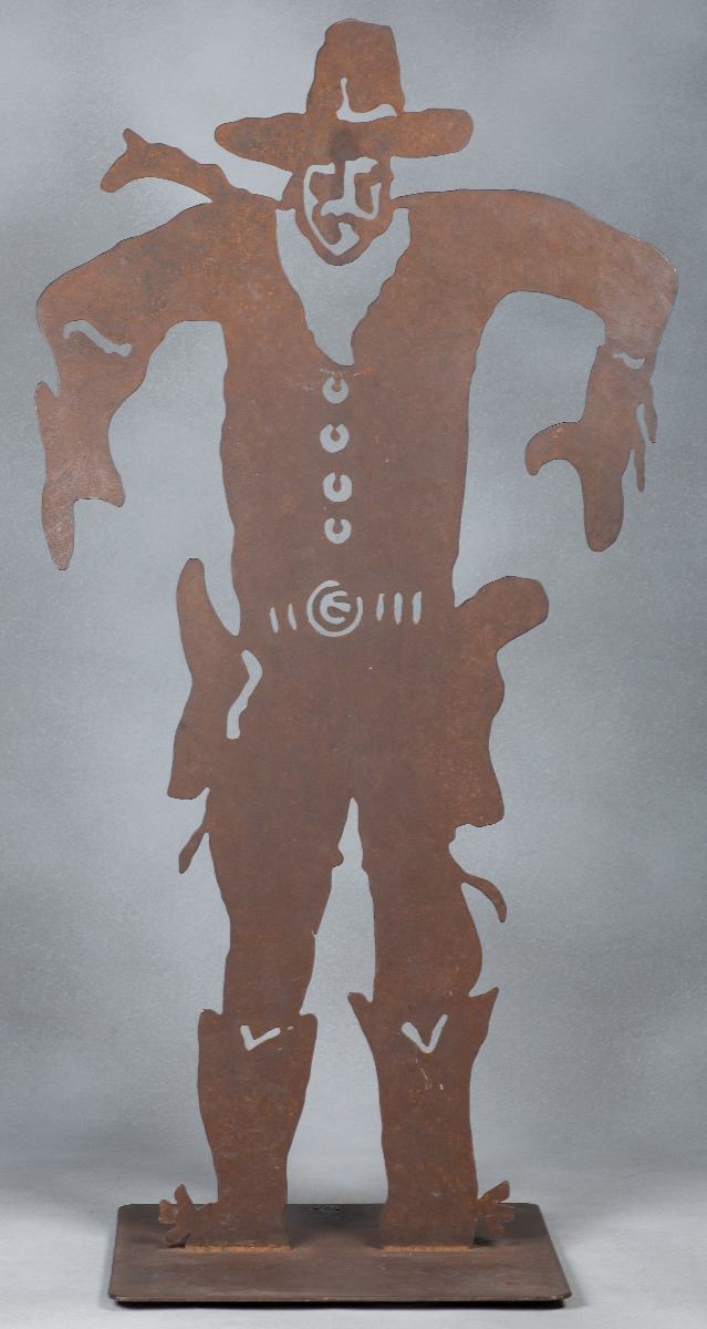 Life-size Steel Cowboy Sculpture