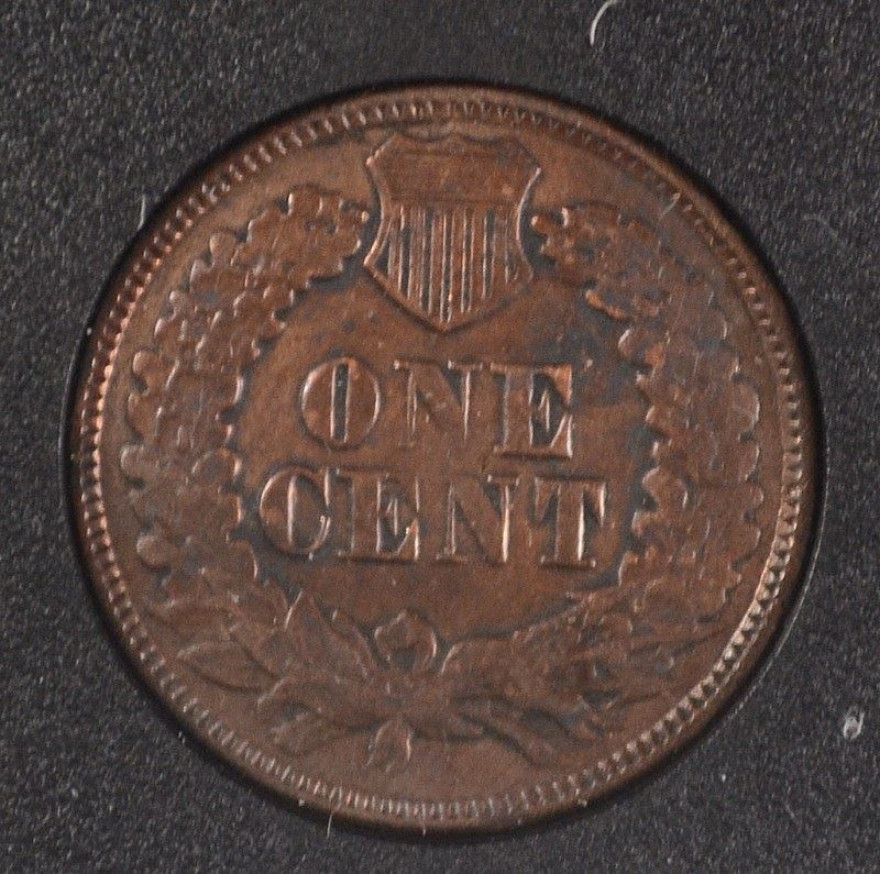 1877 INDIAN HEAD CENT, CCGS XF/AU RARE KEY COIN, NICE CHOCOLATE BROWN COLOR