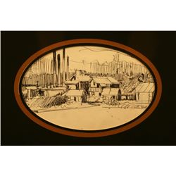 Walter Hook (1919-1989), Pen and Ink,