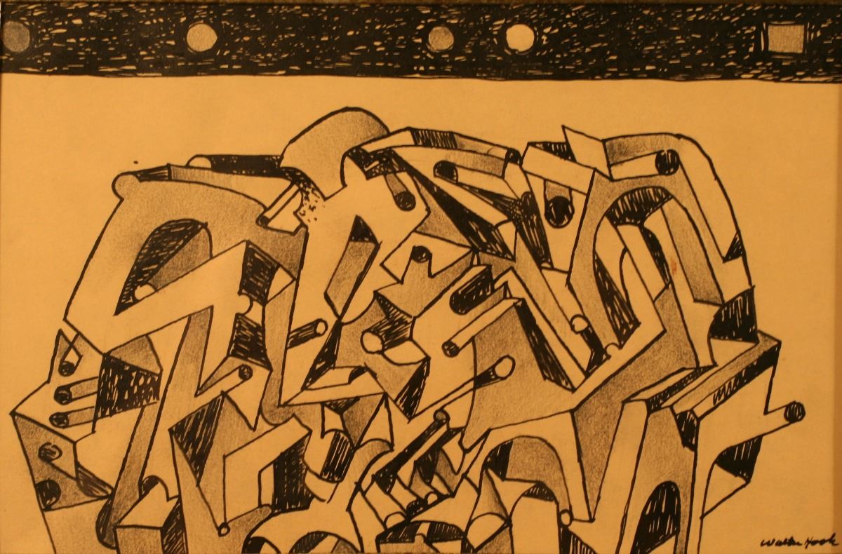 Walter Hook, (1919-1989), Pen and Ink