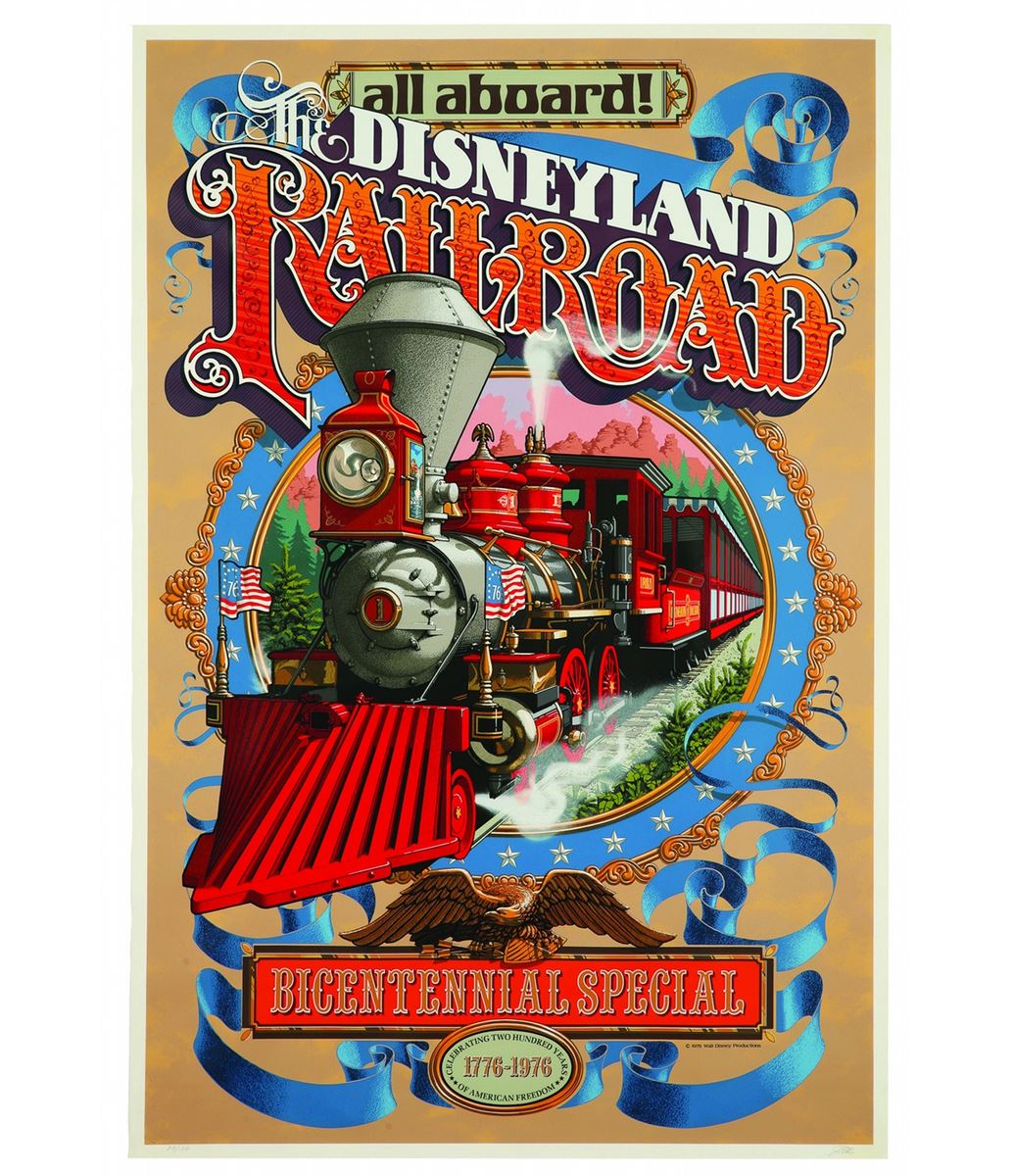 Disneyland Railroad Bicentennial Special Attraction Poster
