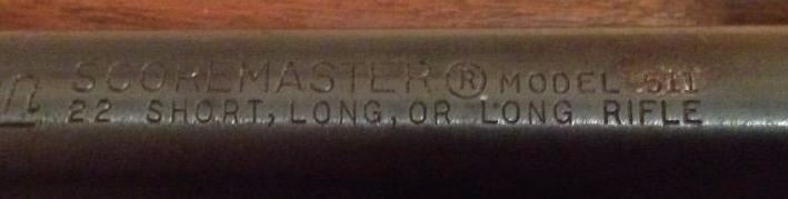 Remington Scoremaster Model 511 22 Short, Long, or Long Rifle w/ Scope