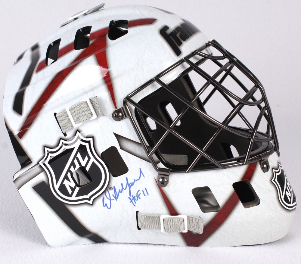 Ed Belfour Signed NHL Full-Size Goalie Mask Inscribed "HOF 11 ...