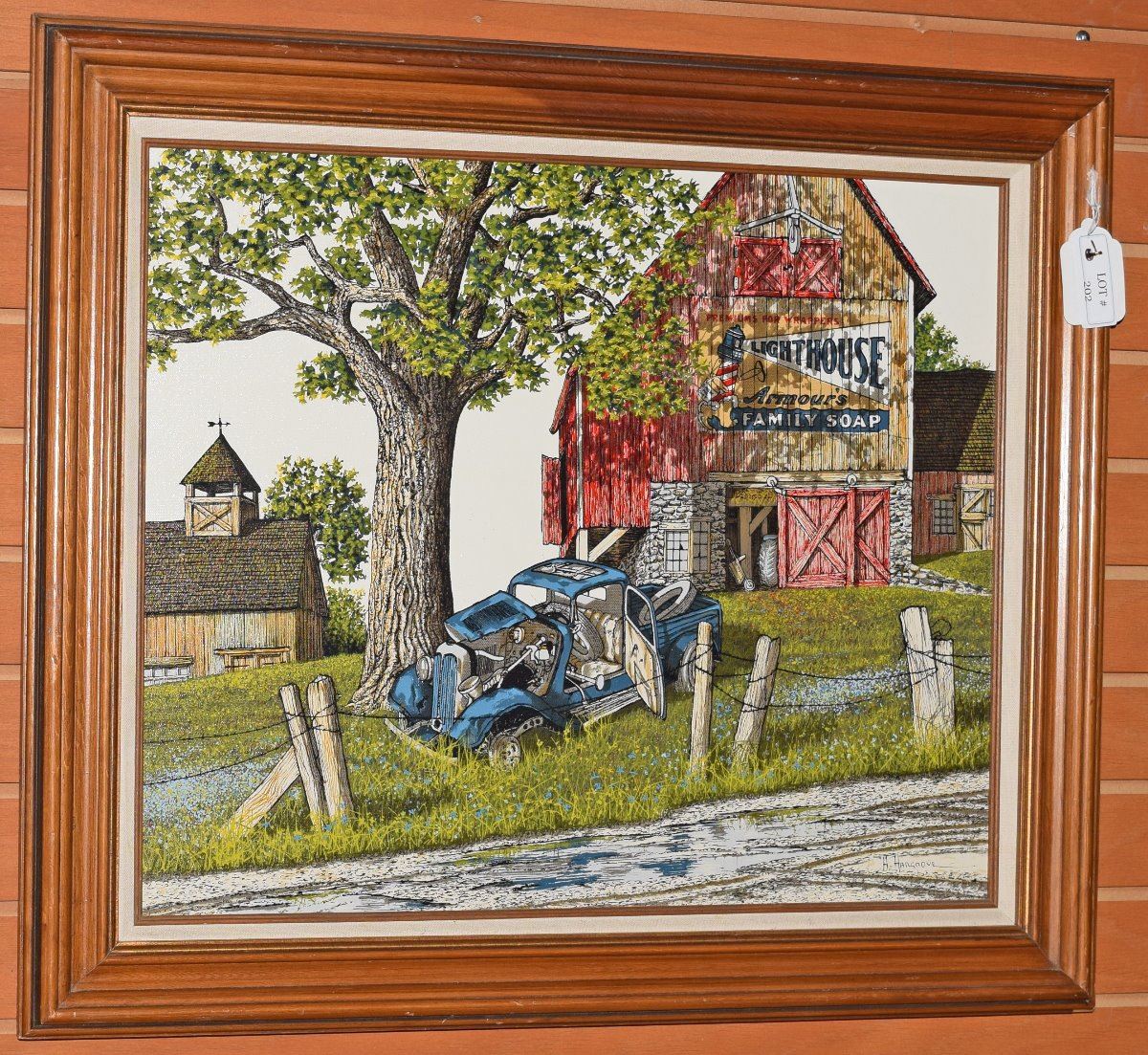 Original H Hargrove Oil Painting Old Barn Original H Hargrove Oil Painting Old Barn