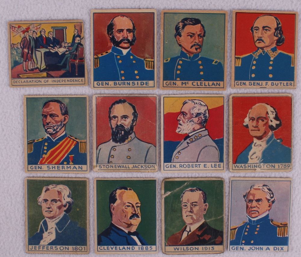 Lot of (12) 1930 American History R129 Trading Cards with #339 ...