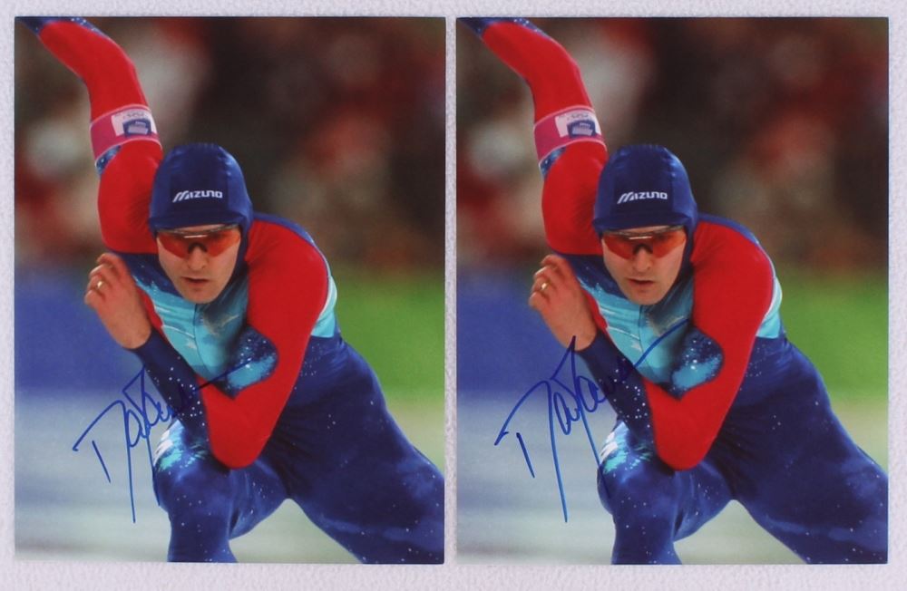 Lot of (2) Dan Jansen Signed 8x10 Photos (PA LOA)