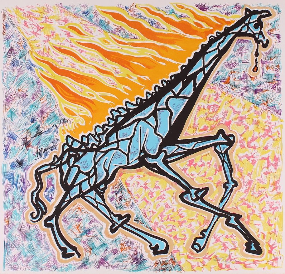 Salvador Dali Signed "Le Girafe en Feu (The Burning Giraffe)" 18 x25 ...