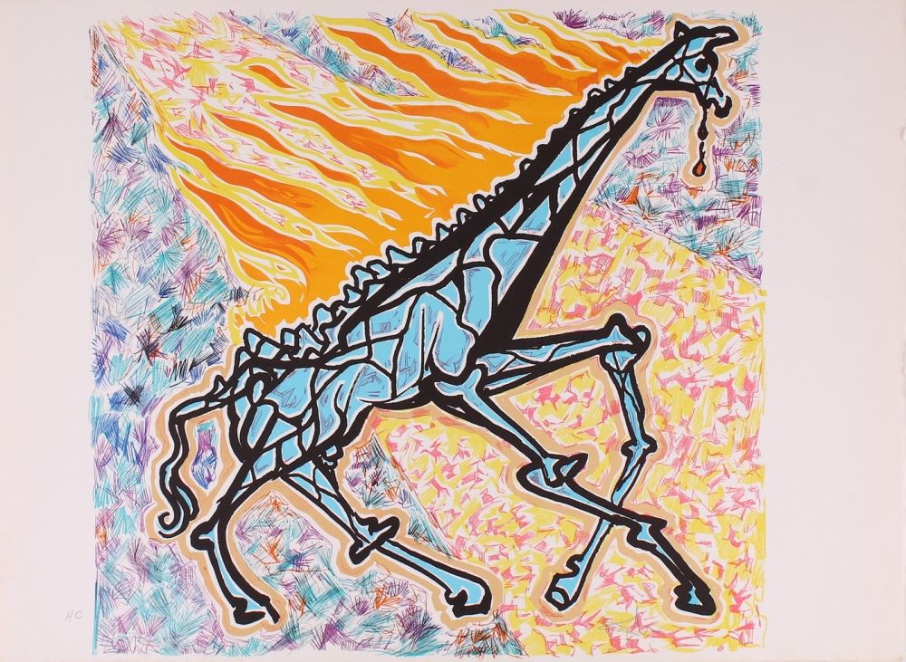 Salvador Dali Signed "Le Girafe en Feu (The Burning Giraffe)" 18 x25 ...