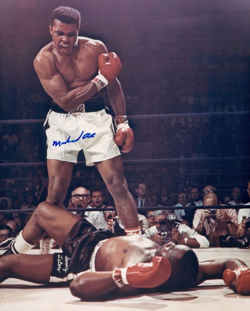 Muhammad Ali Signed Iconic "Ali over Liston" 8x10 Photo (JSA ALOA)