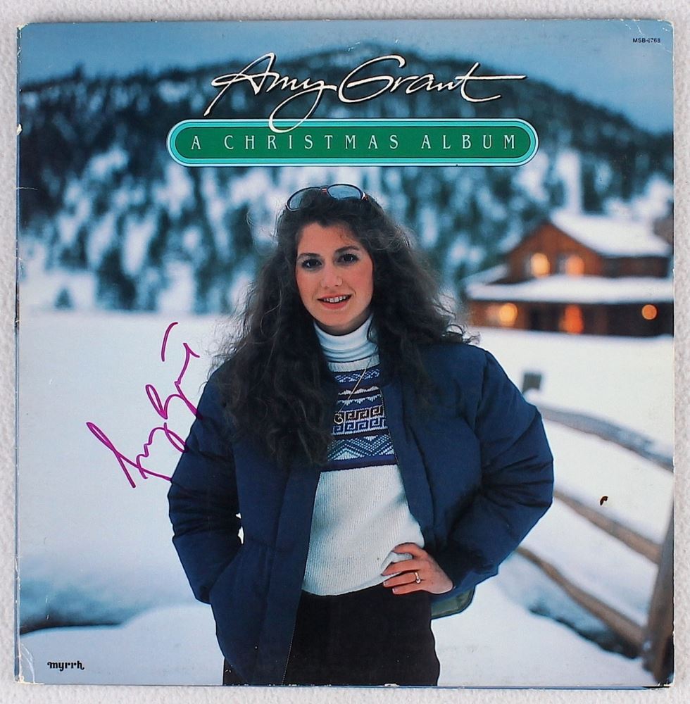 Amy Grant Signed "A Christmas Album" Record Album Cover (JSA COA)