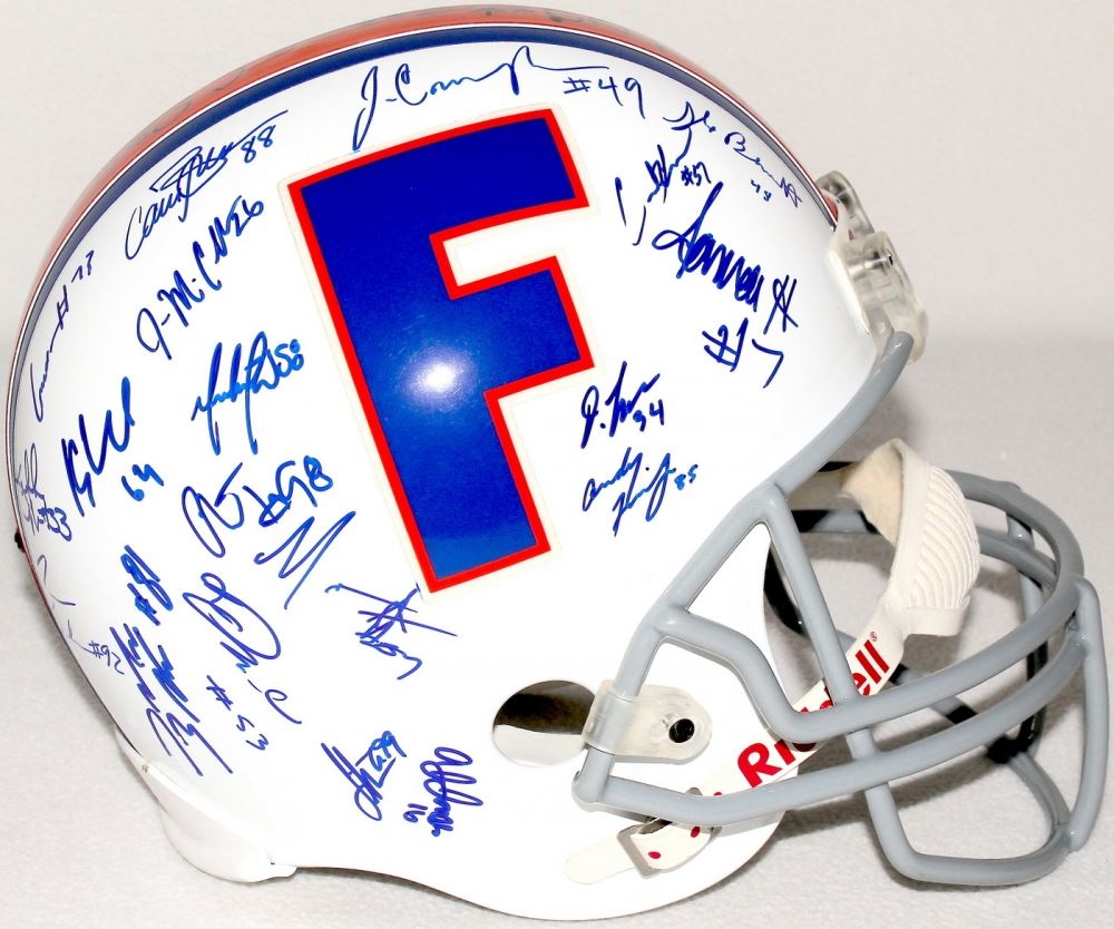 Team-Signed 2006 Florida Gators Full-Size Helmet with (42) Signatures ...