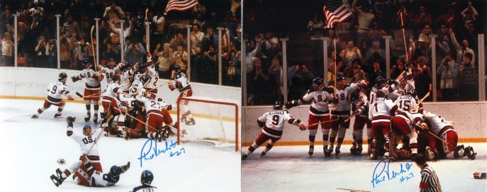 Lot of (2) Phil Verchota Signed Team USA 8x10 Photos (PA LOA)