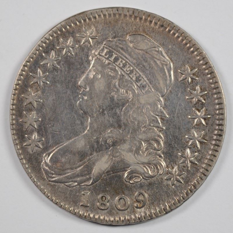 1809 CAPPED BUST HALF DOLLAR AU NICE TYPE COIN