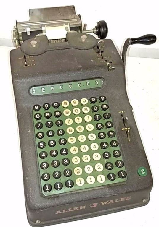 Allen &Wales adding machine