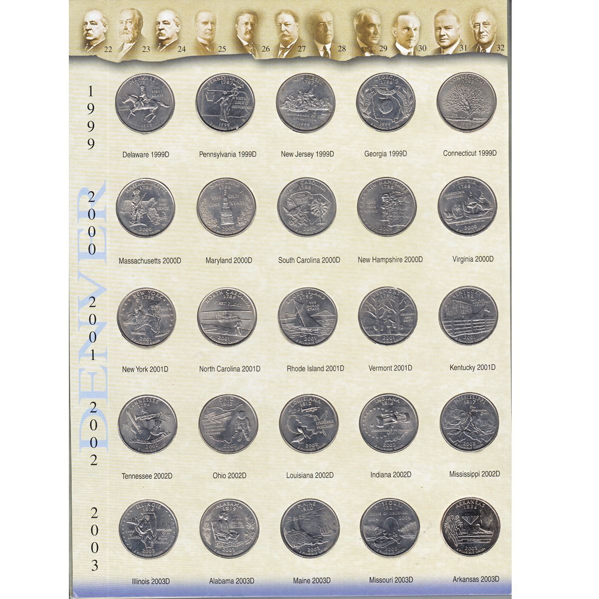 1999-2009 United States Commemorative Statehood Quarter Collectors ...