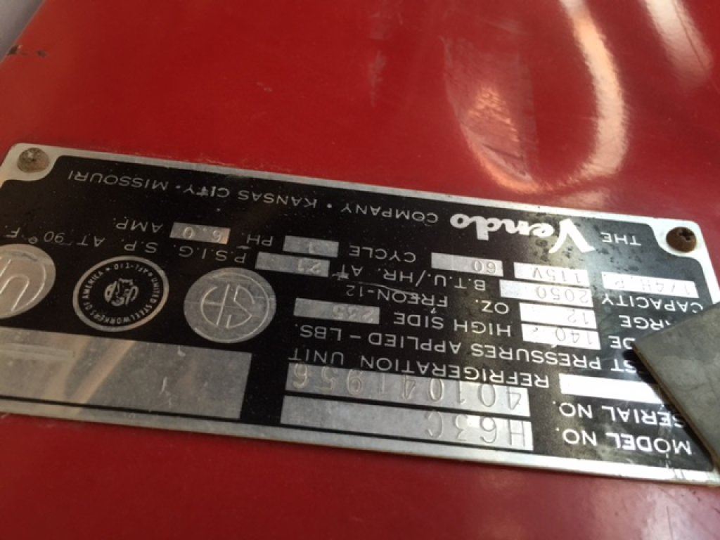 Vendo 63 Coca-cola Vending Machine Bottles, Model: H63c, Sn: 401041956