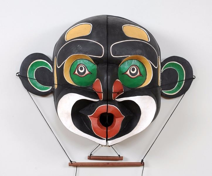 Articulated Transformation Mask Carved by Lelooska 23" W. 17" H. Good ...