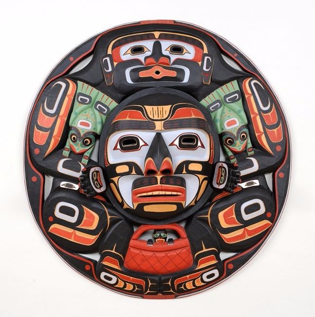 Kwagiulth Moon Mask Welcome Woman Carved From One Piece of Wood by Stan ...