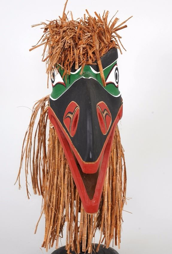 Articulated Kwagiulth Raven Mask Carved by Ray Scow - Alert Bay, B.C ...