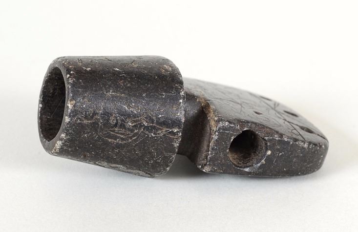 Early Micmac Steatite Pipe with Incised Erotic Design From Fort Gary ...