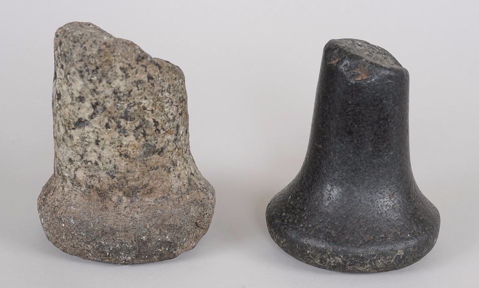 Two Stone Maul Fragments 5" H. - 5 1/2" H.