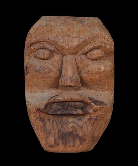 Coast Salish Mask Carved by Alex Julian ca. 1950's - Unsigned 11 1/2" H ...