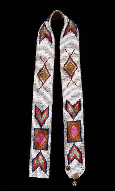 Beaded Belt with Geometric Design, Hand Sewn and Made by Metis in ...