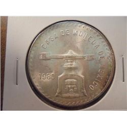 1980 MEXICO 1 OZ. SILVER PESO UNC