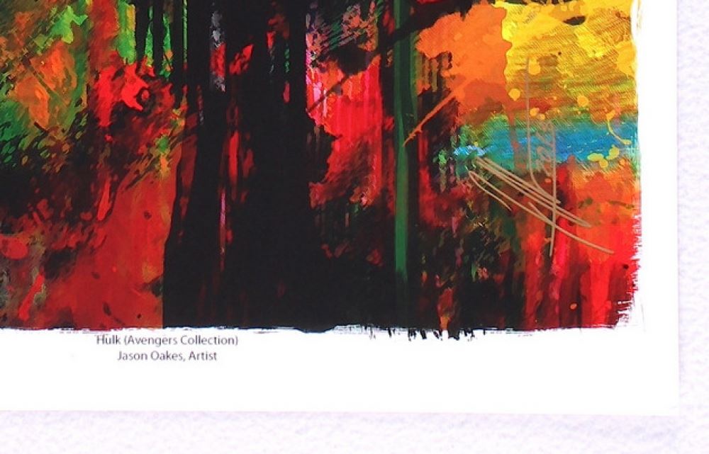 Jason Oakes Signed 13x19 The Incredible Hulk "Avengers" Lithograph (PA COA)