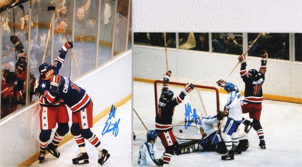 Lot of (2) Steve Christoff Signed Team USA 8x10 Photos (PA LOA)