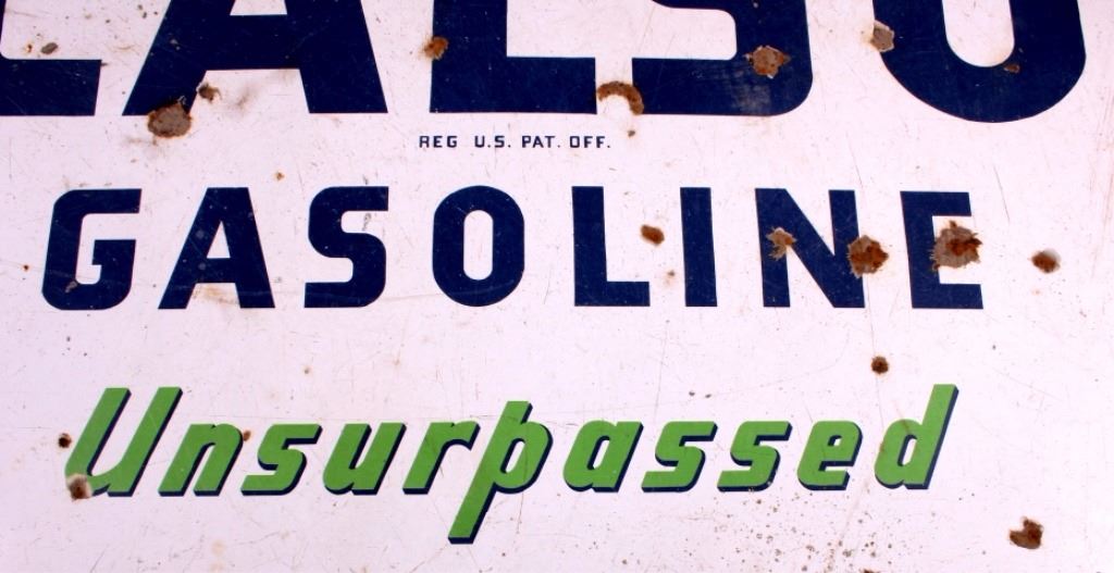 Original Calso Gasoline Porcelain Enamel Sign