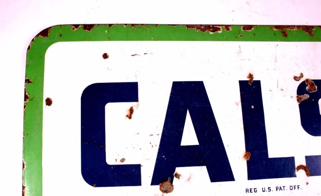 Original Calso Gasoline Porcelain Enamel Sign