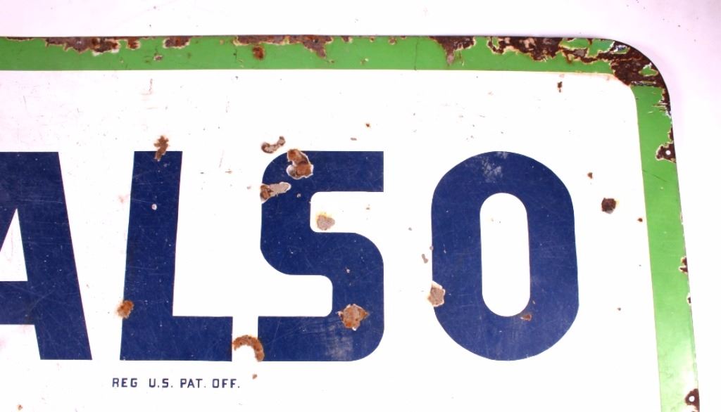 Original Calso Gasoline Porcelain Enamel Sign