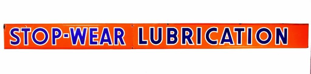 Stop-Wear Lubrication Porcelain Union Oil Gas Sign