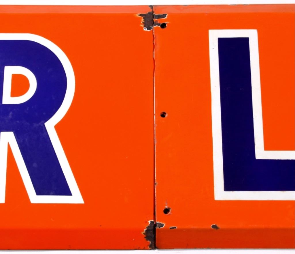 Stop-Wear Lubrication Porcelain Union Oil Gas Sign