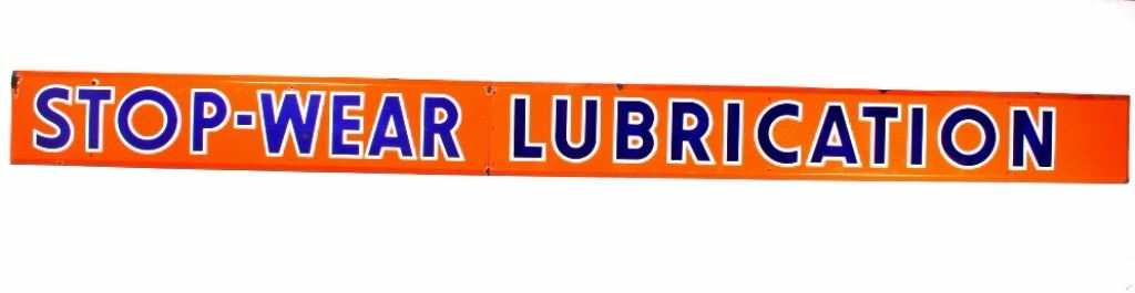 Stop-Wear Lubrication Porcelain Union Oil Gas Sign