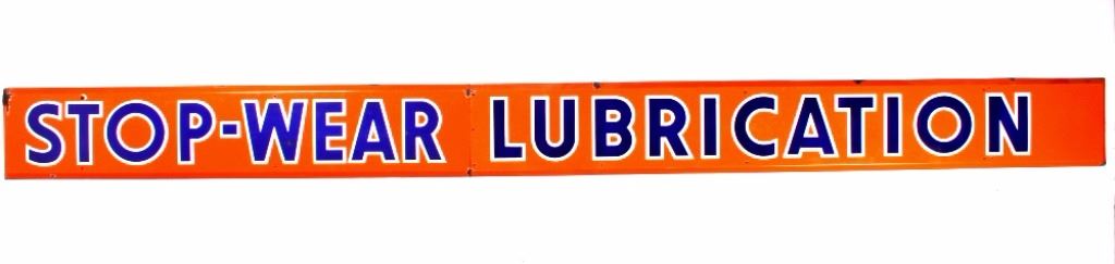 Stop-Wear Lubrication Porcelain Union Oil Gas Sign
