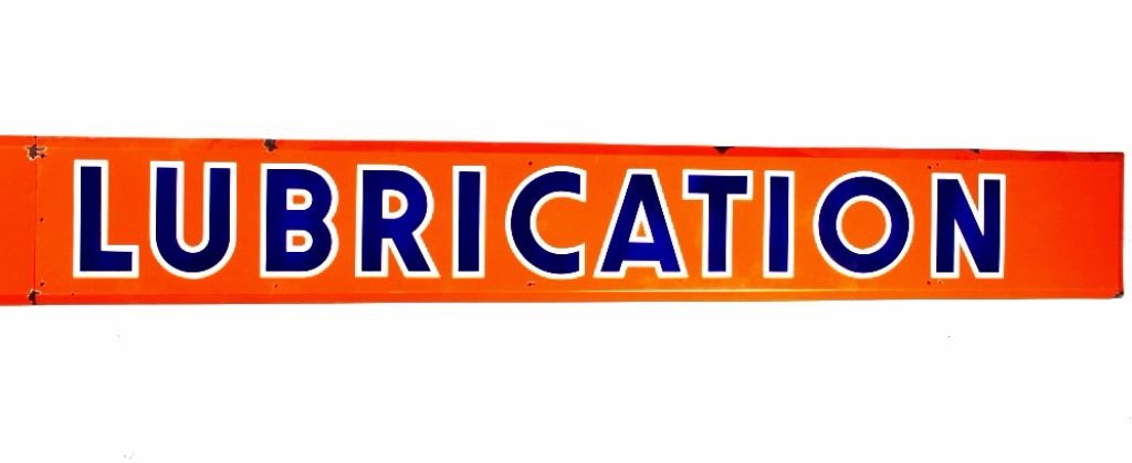 Stop-Wear Lubrication Porcelain Union Oil Gas Sign