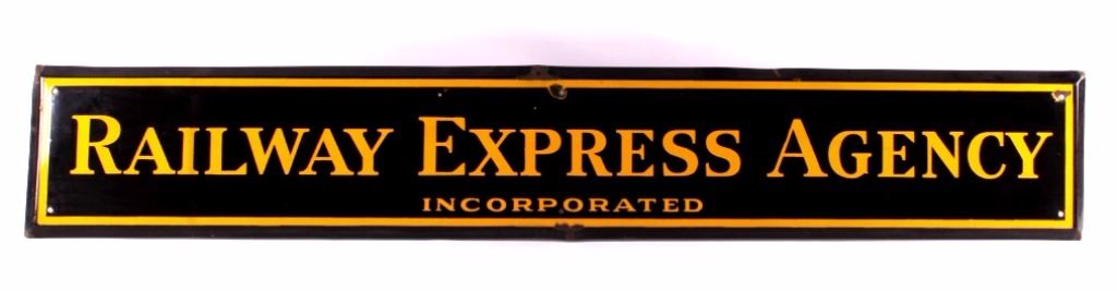 Original Railway Express Agency Porcelain Sign