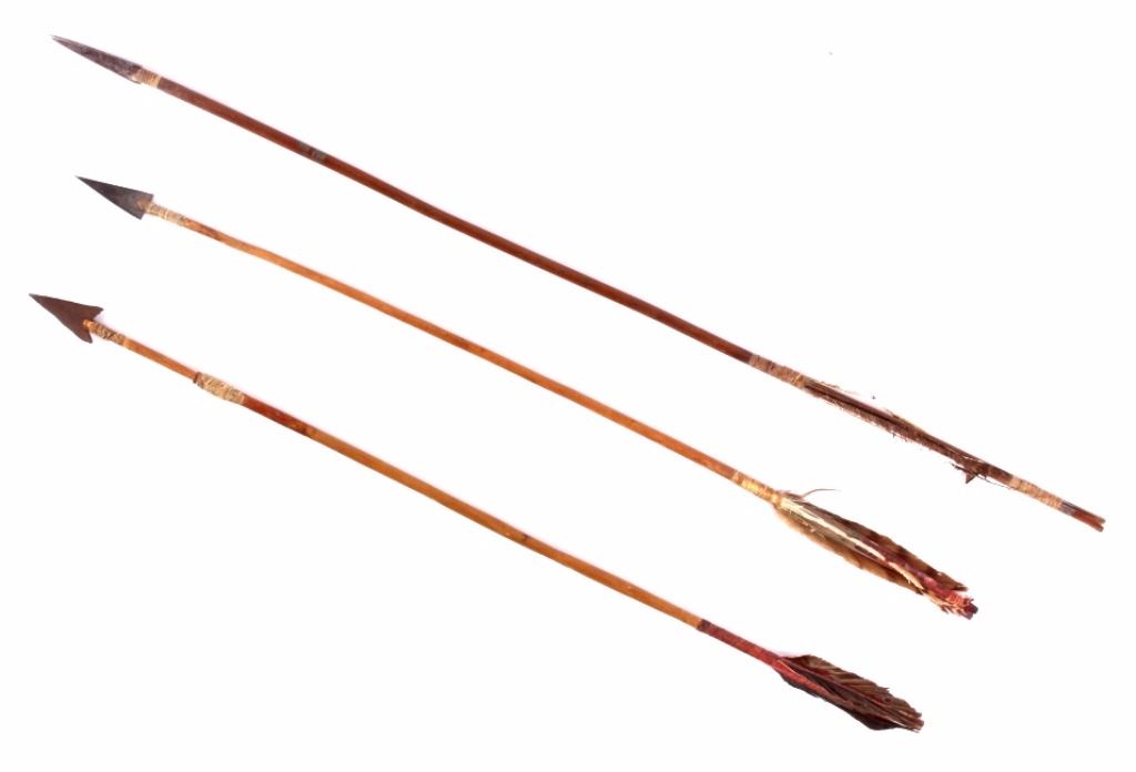 Sioux Collection of Three Arrows circa 1850-1880