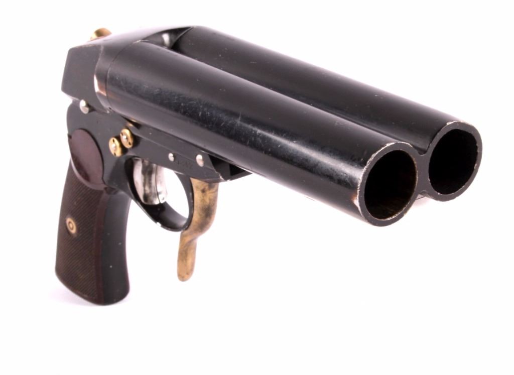 WWII Nazi Luftwaffe Double Barrel Flare Gun
