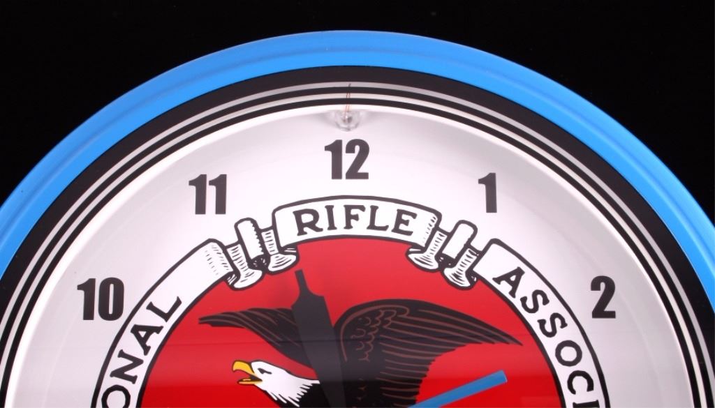 National Rifle Association Neon Lighted Wall Clock