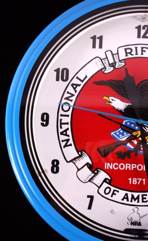 National Rifle Association Neon Lighted Wall Clock
