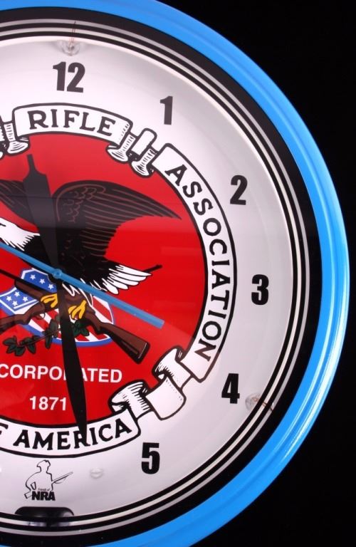 National Rifle Association Neon Lighted Wall Clock