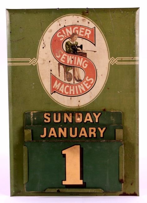 Antique Singer Sewing Machines Store Calendar